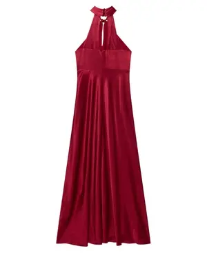 Mint Velvet Satin Halter Midi Dress