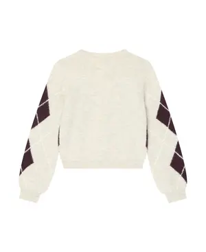 Mint Velvet Wool Blend Argyle Cardigan