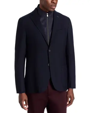 Corneliani Wool Blend Twill Id Jacket & Removable Bib