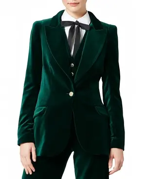TEMPERLEY LONDON Clove Velvet Jacket - Emerald
