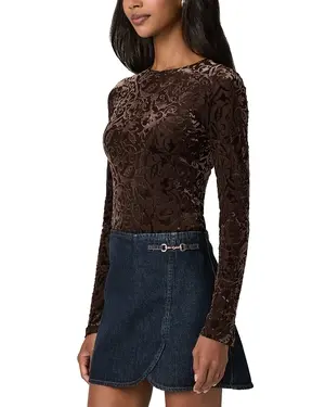 Paige Chelle Velvet Burnout Top