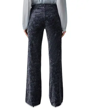 Paige Leenah Stretch Velvet Wide Leg Pants