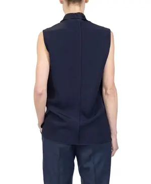 CALLAS MILANO Shelby Scarf Front Shirt - Navy