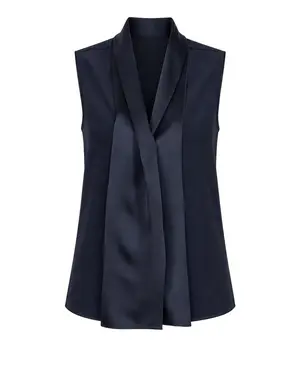 CALLAS MILANO Shelby Scarf Front Shirt - Navy