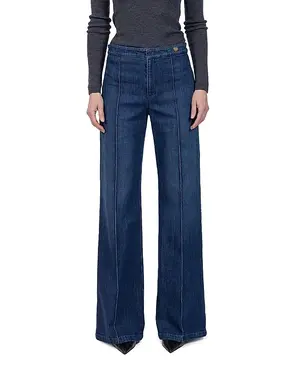 CALLAS MILANO Charly Washed Denim Flare Pant - Indigo