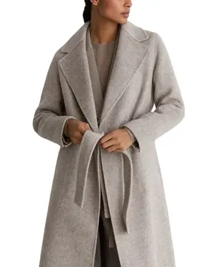 REISS Petite Daia Wool Blend Herringbone Coat