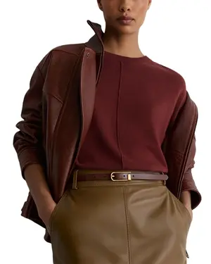 REISS Colette Reverse Seam Dropped Shoulder Sweater