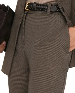 REISS Gabi Slim Creased Pants