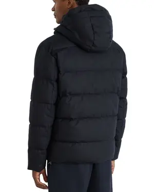 REISS Fergus Wool Hooded Puffer Jacket