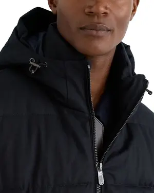 REISS Fergus Wool Hooded Puffer Jacket