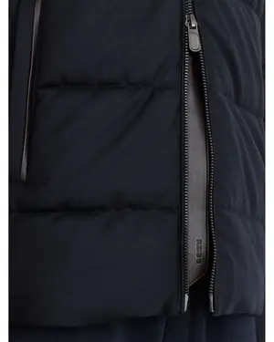 REISS Fergus Wool Hooded Puffer Jacket