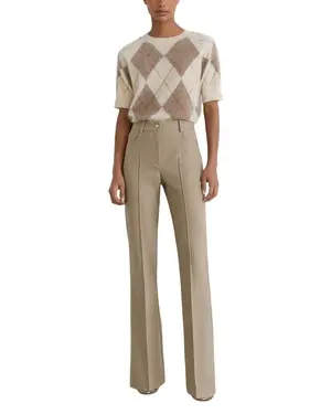 REISS Petite Sofia Flared Twill Pants