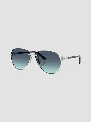 Tiffany & Co. 59mm Aviator Sunglasses - Silver