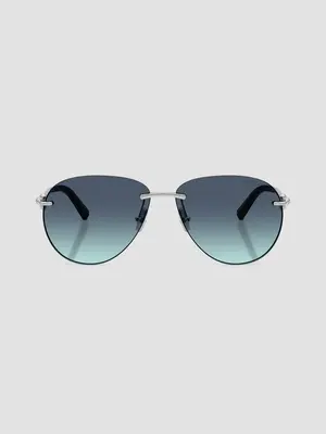 Tiffany & Co. 59mm Aviator Sunglasses - Silver