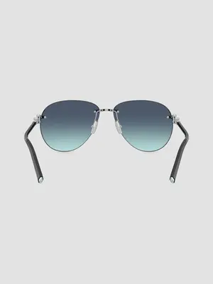Tiffany & Co. 59mm Aviator Sunglasses - Silver