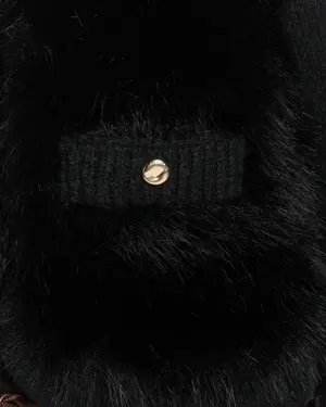 Moncler Puffer Back Mixed Media Cardigan
