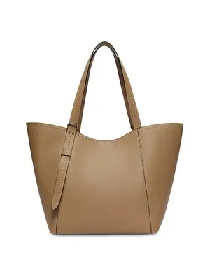 Max Mara Archetipo Tumbled Calfskin Trapezoid Tote