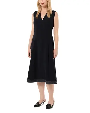 Marina Rinaldi V Neck Sleeveless Midi Dress