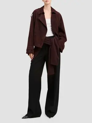 Derek Lam 10 Crosby Jane Suede Double-breasted Blouson Jacket