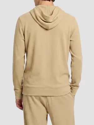 Onia Waffle Half Button Hoodie - Sand