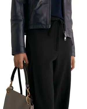 REISS Leoni Cotton Blend Barrel-leg Pants