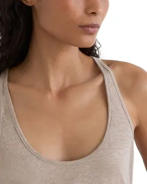 REISS Lidie Linen Scoop Neck Tank Top