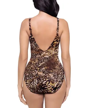 Miraclesuit Cat Call Oceanus Draped One Piece Swimsuit