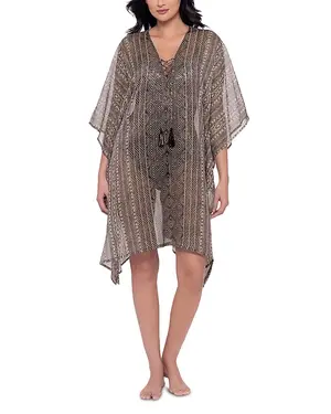 Miraclesuit Lavrian Caftan Swim Cover-up - Black/multi