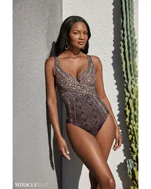Miraclesuit Lavrian Crisscross Escape One Piece Swimsuit