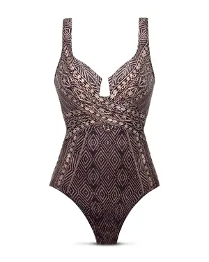 Miraclesuit Lavrian Crisscross Escape One Piece Swimsuit