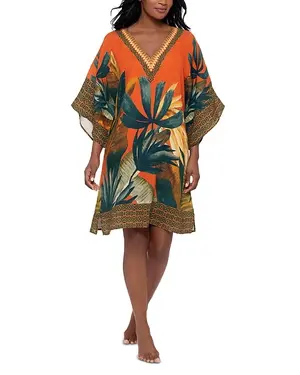 Miraclesuit Tropical Sole Linen Tunic Swim Cover-up - Multi