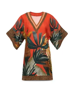 Miraclesuit Tropical Sole Linen Tunic Swim Cover-up