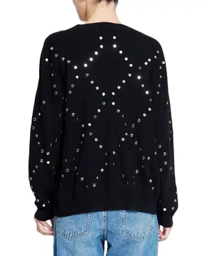 Central Park West Felix Long Studded Cardigan