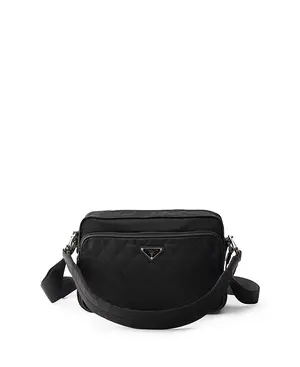 Prada Re-nylon And Leather Shoulder Bag - Black