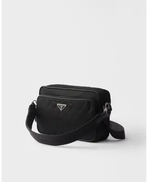 Prada Re-nylon And Leather Shoulder Bag - Black