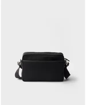 Prada Re-nylon And Leather Shoulder Bag - Black