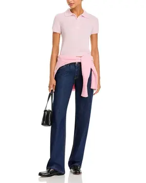 Simkhai Twila Cashmere Short Sleeve Polo