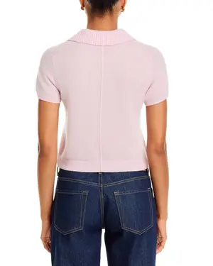 Simkhai Twila Cashmere Short Sleeve Polo
