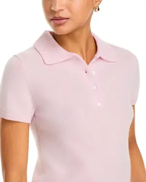 Simkhai Twila Cashmere Short Sleeve Polo