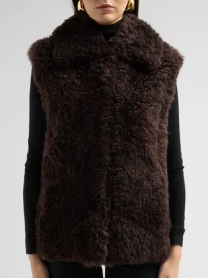 YVES SALOMON Shearling Zip Gilet
