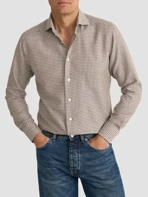 Eton Gingham Cotton-blend Button-front Shirt