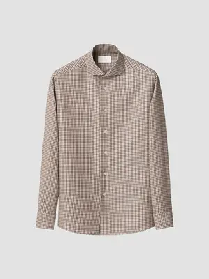 Eton Gingham Cotton-blend Button-front Shirt