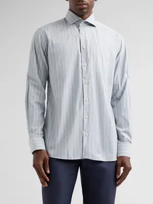 Eton Glen Checktwill Button-front Shirt