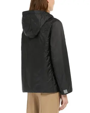Max Mara Hooded Zip Front Quilted Jacket