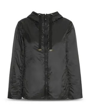 Max Mara Hooded Zip Front Quilted Jacket