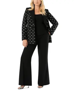 Marina Rinaldi Geometric Rhinestone Blazer