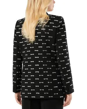 Marina Rinaldi Geometric Rhinestone Blazer
