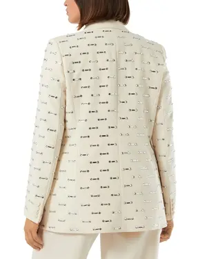 Marina Rinaldi Geometric Rhinestone Blazer