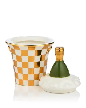 MACKENZIE-CHILDS Champagne Lidded Trinket Box