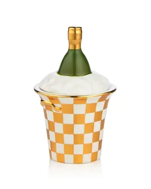 MACKENZIE-CHILDS Champagne Lidded Trinket Box